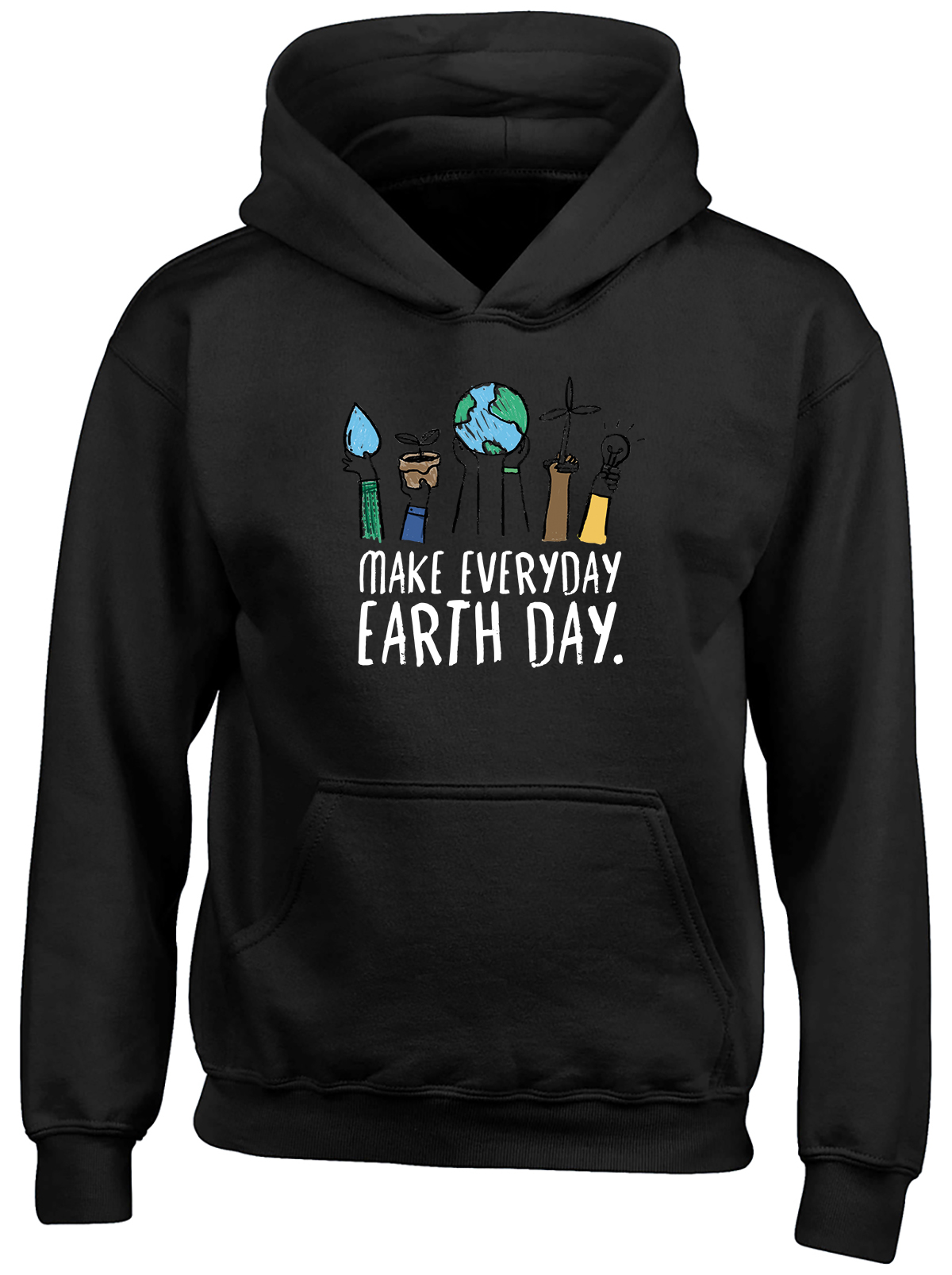 Felpa con cappuccio per bambini Earth Day Protect the Planet tutti i giorni ragazzi ragazze regalo top