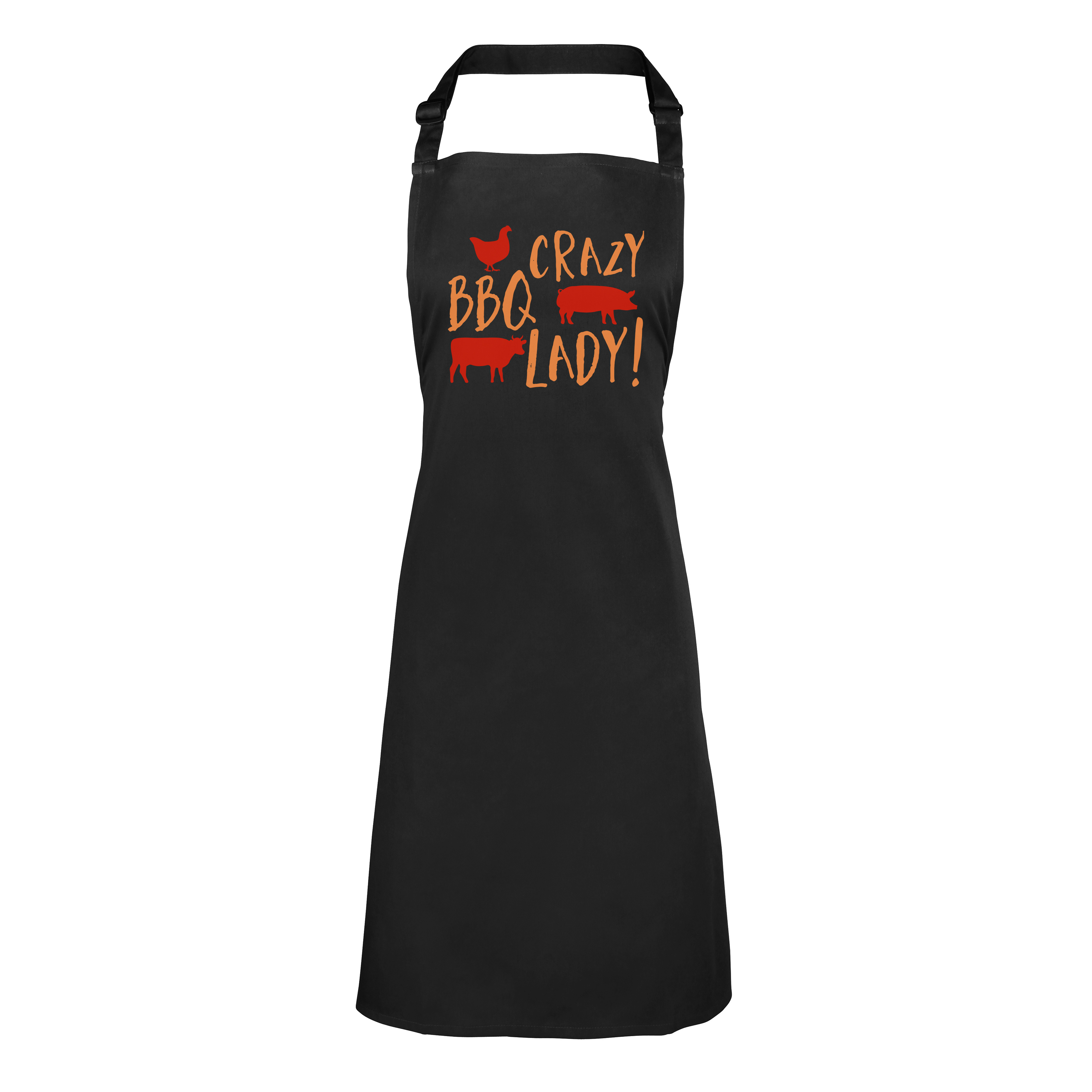 Crazy BBQ Lady Apron Mens Womens Grilling Grill Barbecue Cooking BBQ ...