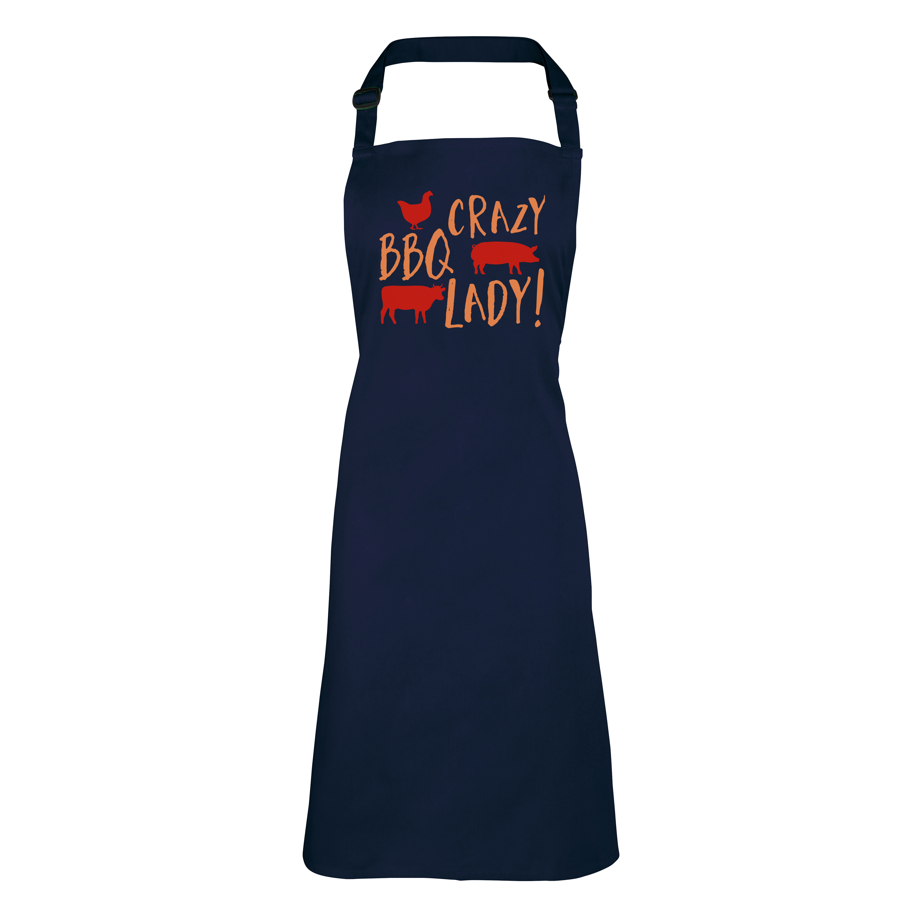 Crazy BBQ Lady Apron Mens Womens Grilling Grill Barbecue Cooking BBQ ...